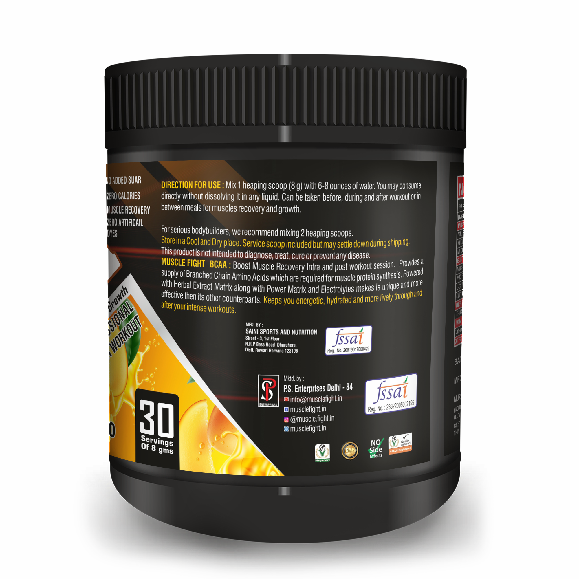 purvit Muscle Fight Bcaa Advanced Mango 240g - MUSCLE FIGHT | Health ...